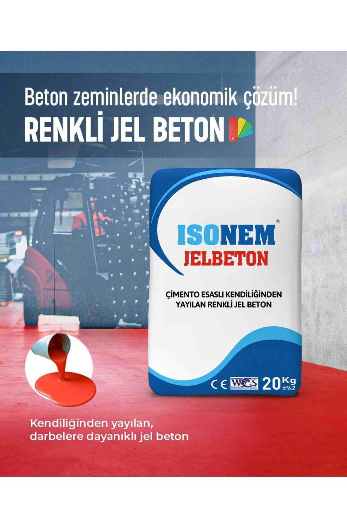 Isonem Jelbeton 20 kg Kendiliğinden Yayılan Renkli Beton